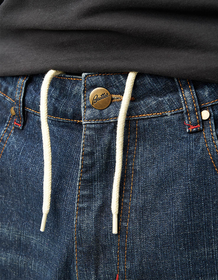 Butter Goods Blotch Denim Jeans - Streaky Navy