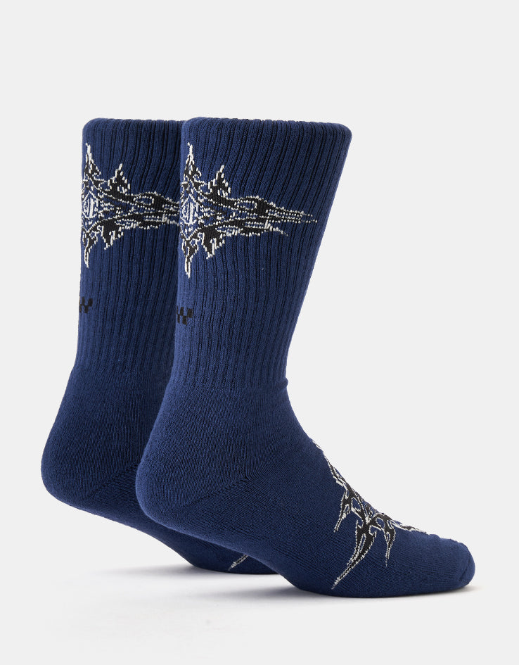 Vans LX Flame Crew Socks - Deep Indigo