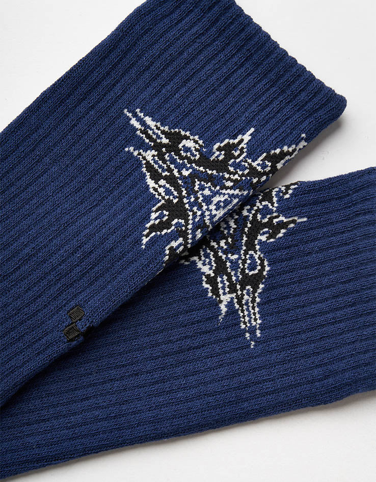 Vans LX Flame Crew Socks - Deep Indigo