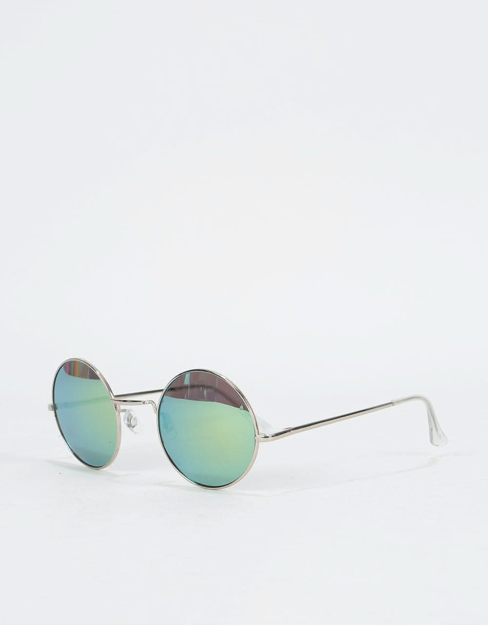 Route One Round Sunglasses - Silver (Colour Lens)