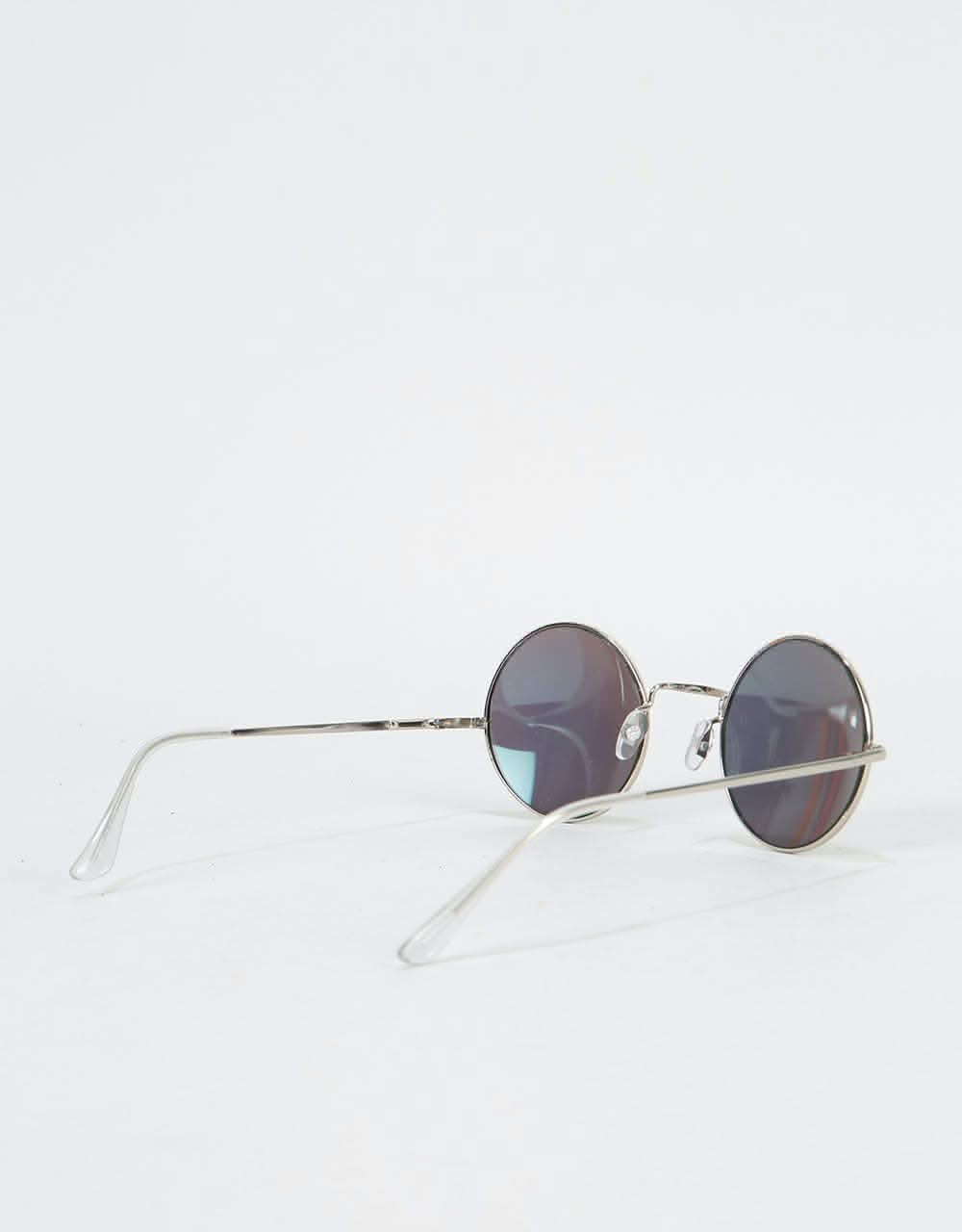 Route One Round Sunglasses - Silver (Colour Lens)